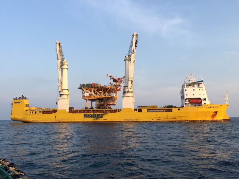 BigLift’s Happy Star delivers key part of Yadana gas field offshore
